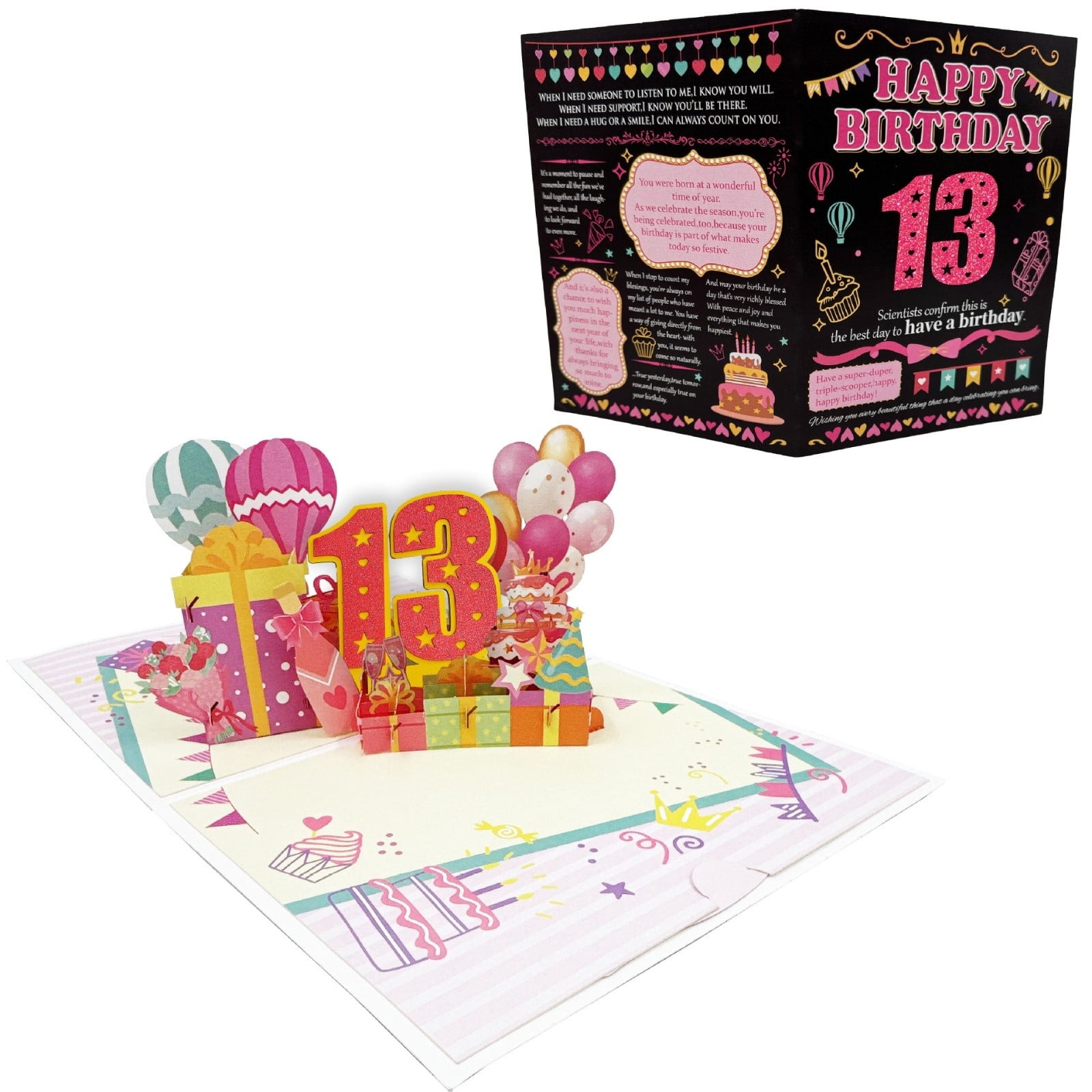 Birthday Card with Age Holder – 3D Box Card Pop-Up Greeting Card ...