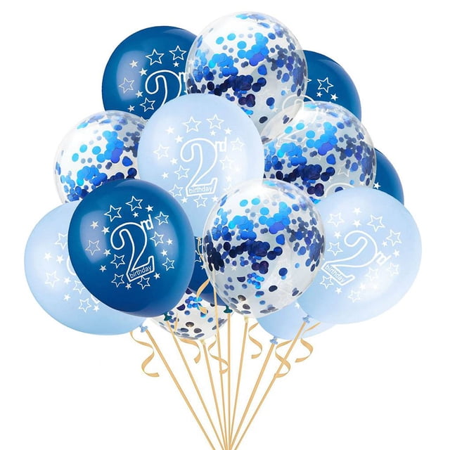 Langgg 15 Pcs Ballons en Latex pour Bébé de 2e Anniversaire, Ballons d ...
