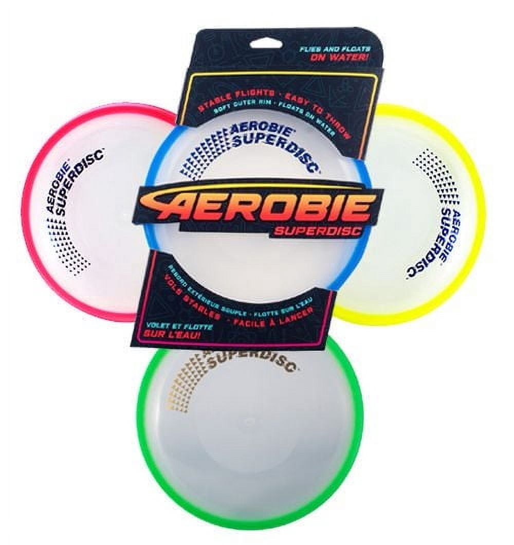Aerobie Superdisc Flying Disc – Yellow, 10-Inch Long Distance Frisbee ...