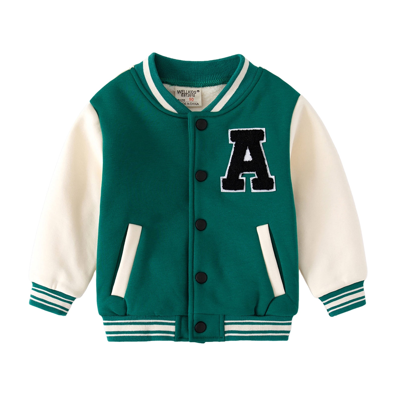 Splozh Boys Winter Jacket Thin Jacket Kids Baseball Jacket Letterman ...