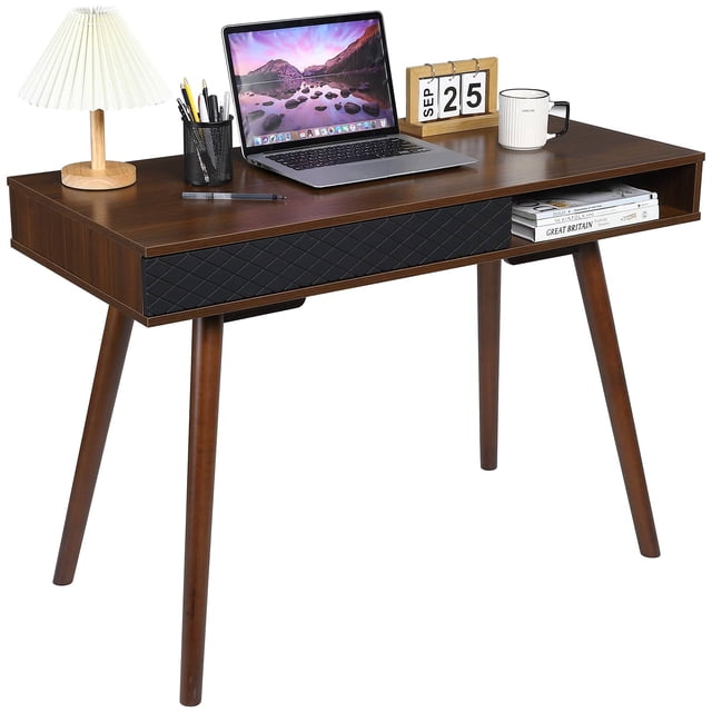 Bingirl Sleek & Functional: 42 Inch Modern Home Office Writing Desk ...