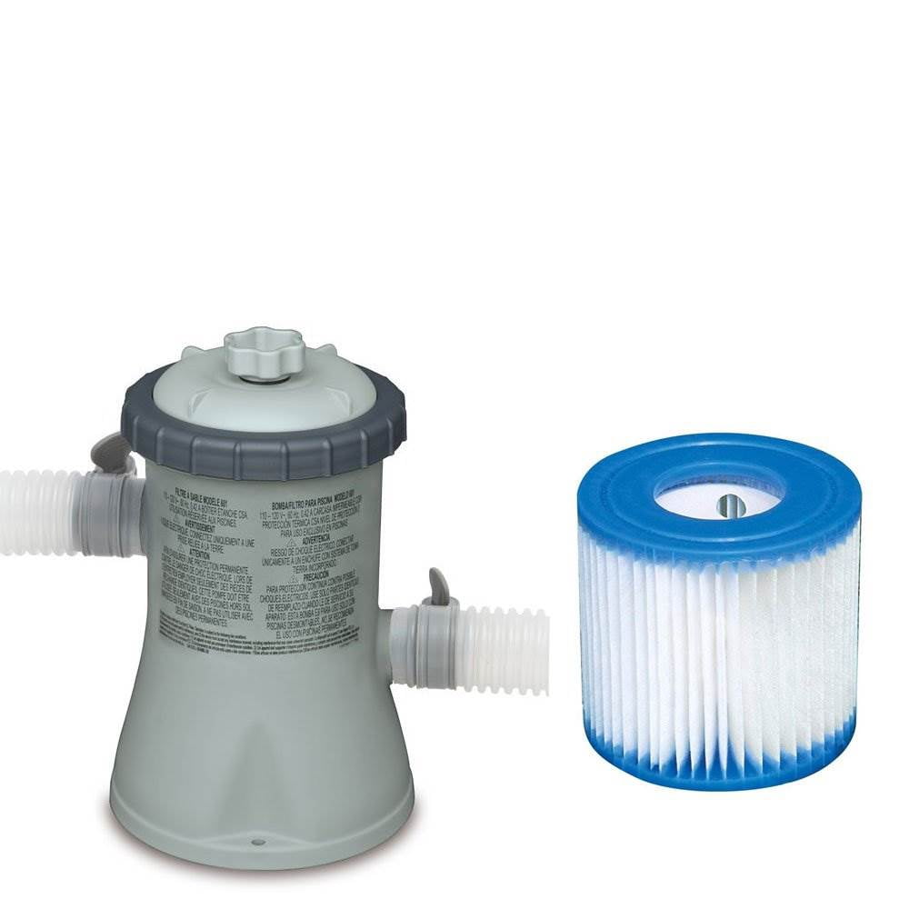 Intex Swimming Pool Cartridge Filter Pump + Filter Cartridge ...