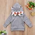 Kids Baby Boy Gray Shark Hooded Tops Hoodie Casual Toddler Outerwear ...