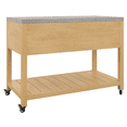 Better Homes & Gardens Brown Steel Outdoor Kitchen Island Cart with ...
