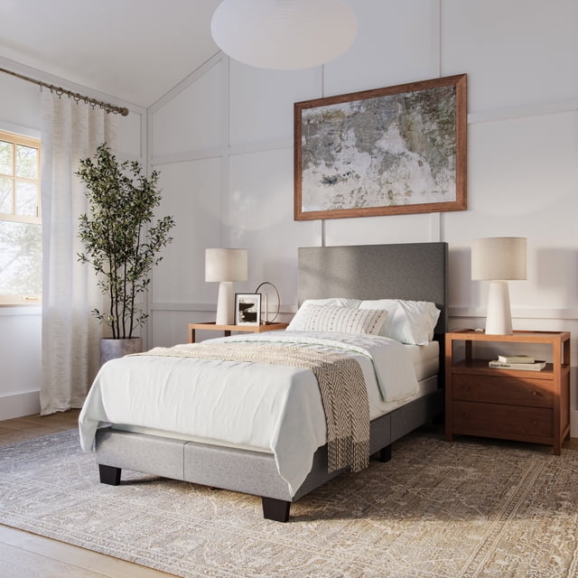 CorLiving Celeste Modern Upholstered Adult Twin Bed Frame with ...