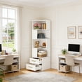 Fnova 70" Conner Bookcase with 4-Tier Open Display Storage Shelves 2 ...