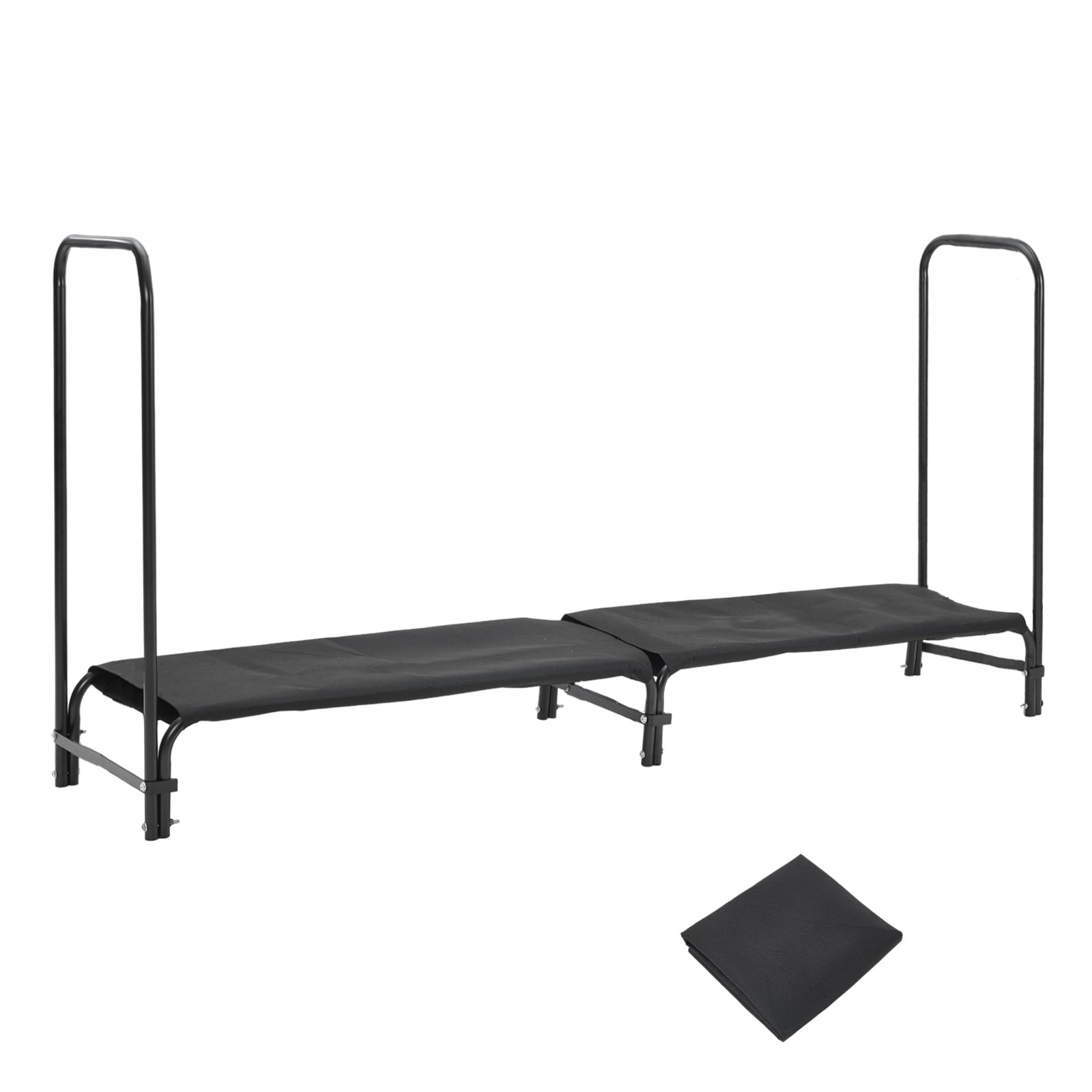 Firewood Rack – Heavy Duty with Waterproof Zippered Cover – Steel Log ...
