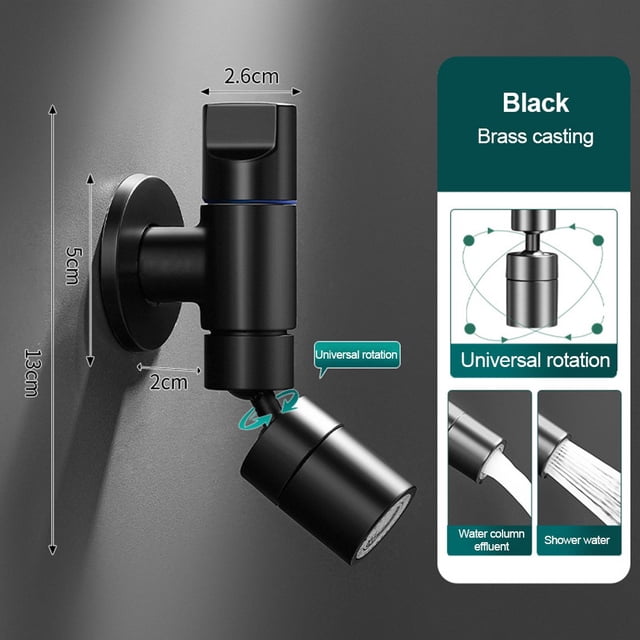 BUYISI Wall Mounted Single Hole Rotate Bathroom Sink Water Faucet ...