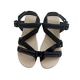 Pool Sandals Women Shoes Solid Color Soft Buckle Flat Heel Roman Shoes ...
