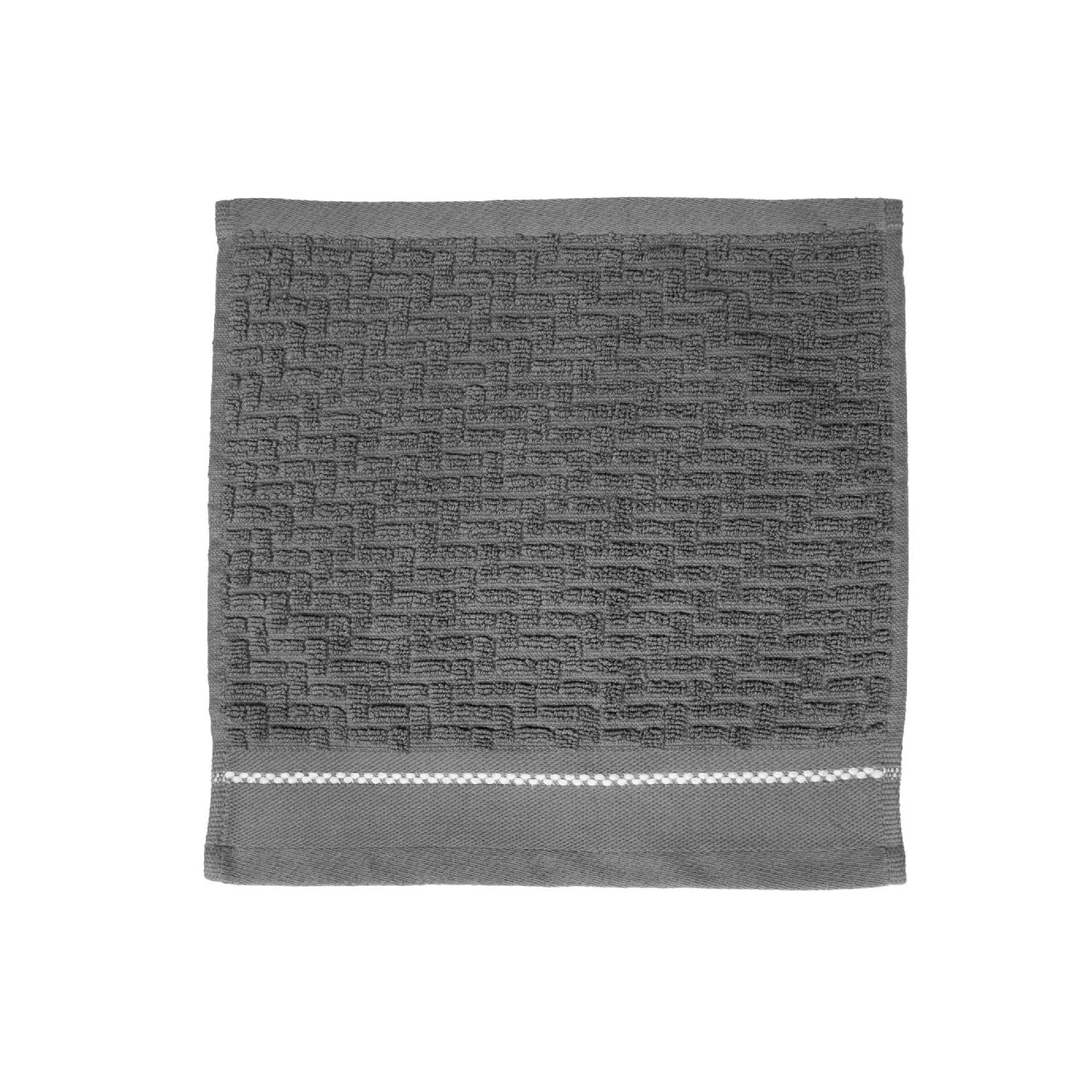 Luxury Stitch Wash Cloth (12 X 12) (Light Gray) - Set of 6 - Walmart.ca