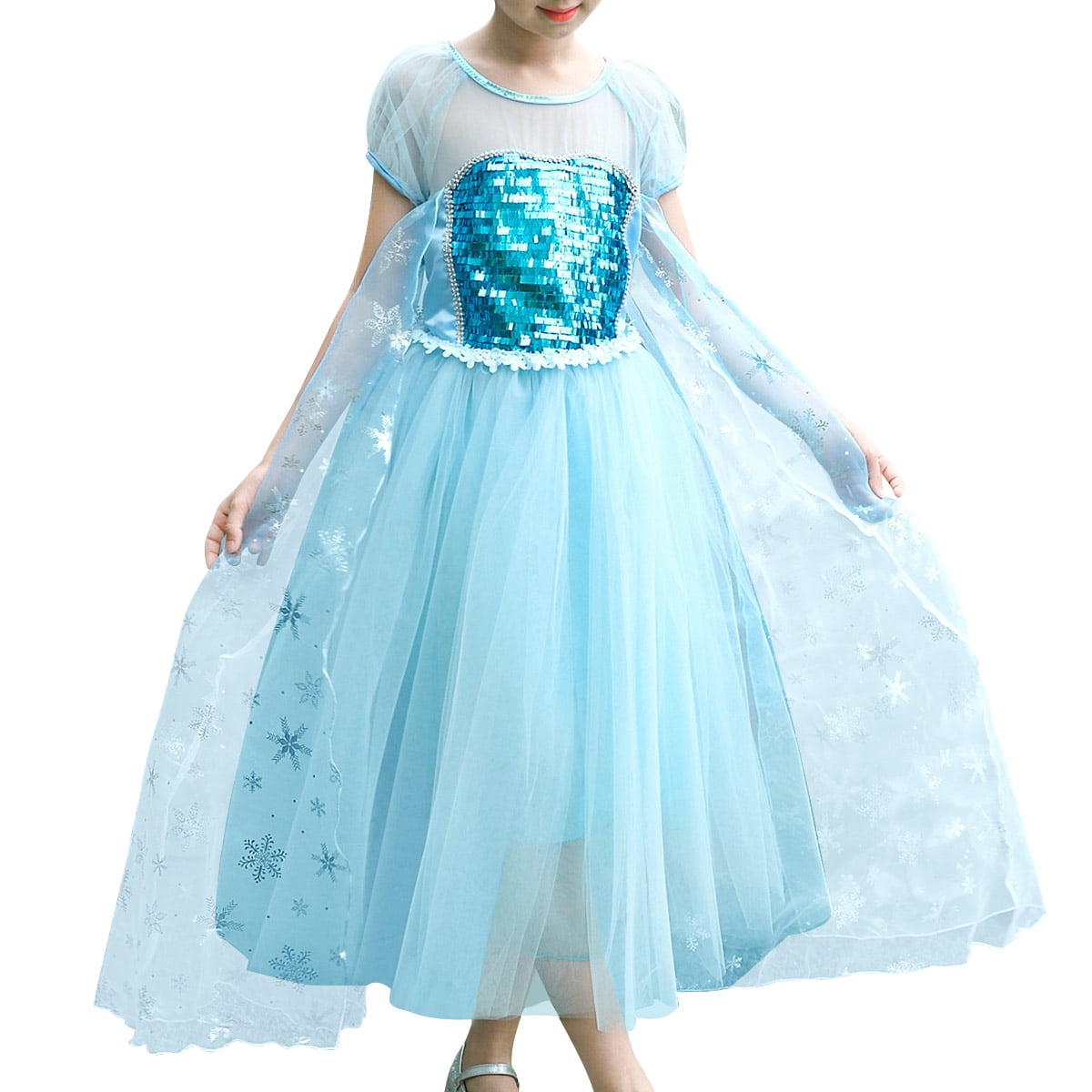 Elsa Dress for Girls Kids Princess Dress Halloween Cosplay Costume ...