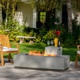 Noble House 48x15" Outdoor Propane Fire Pit Table,50000 BTU Rectangle ...