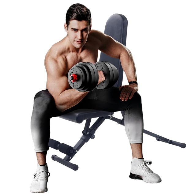 AKDSteel 900LB Adjustable Weight Bench, Strength Training Bench for ...