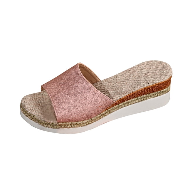 Hopeusnice Women's Wedges Shoes Non-Slip Breathable Soft Open Toe ...