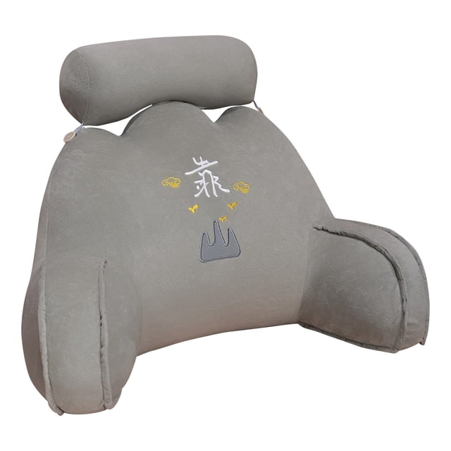 Back Cushion for Bed and Sofa Lumbar Pillow with Armrests Reading ...