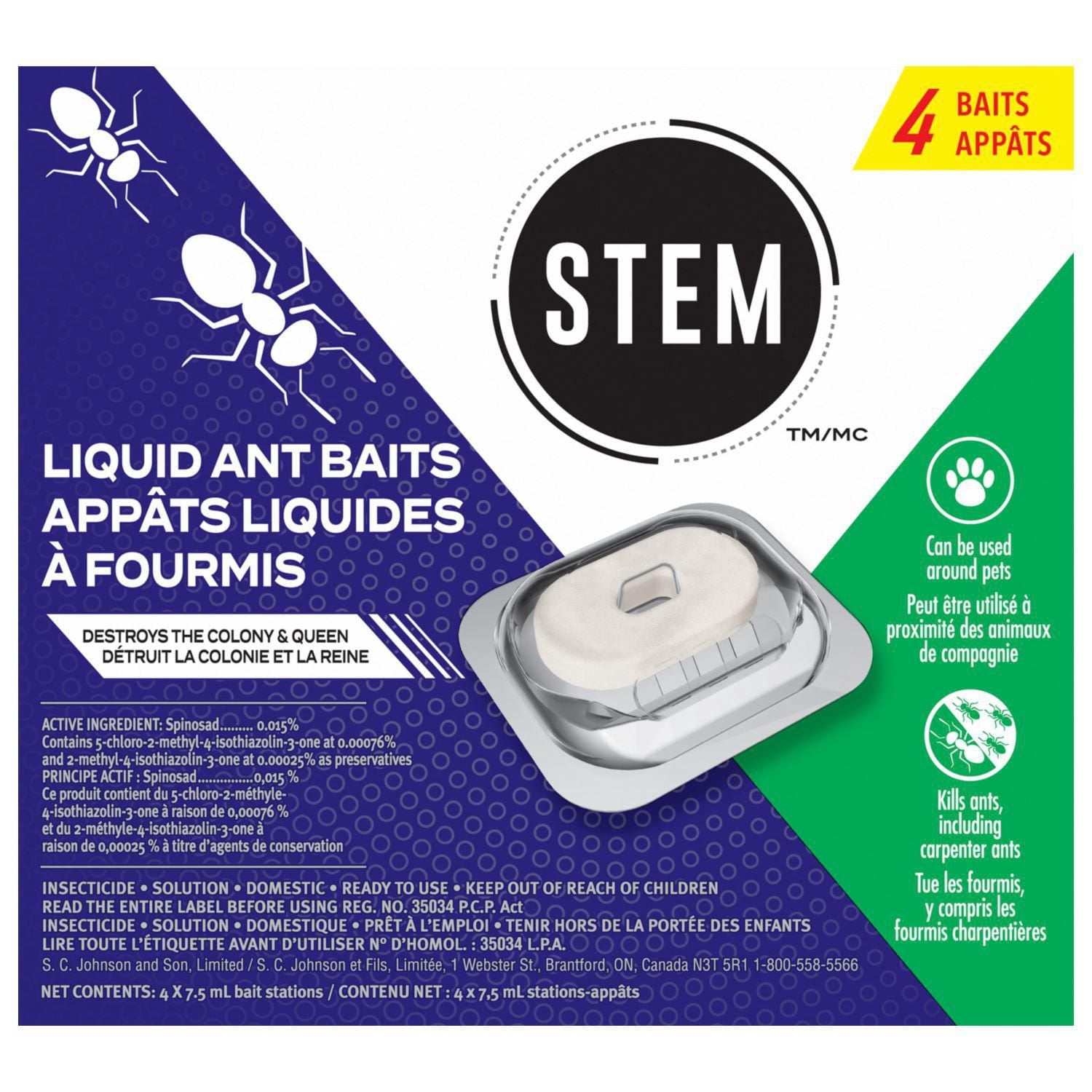 STEM™ Liquid Ant Baits, Destroys the Colony and Queen, For Indoor Use ...