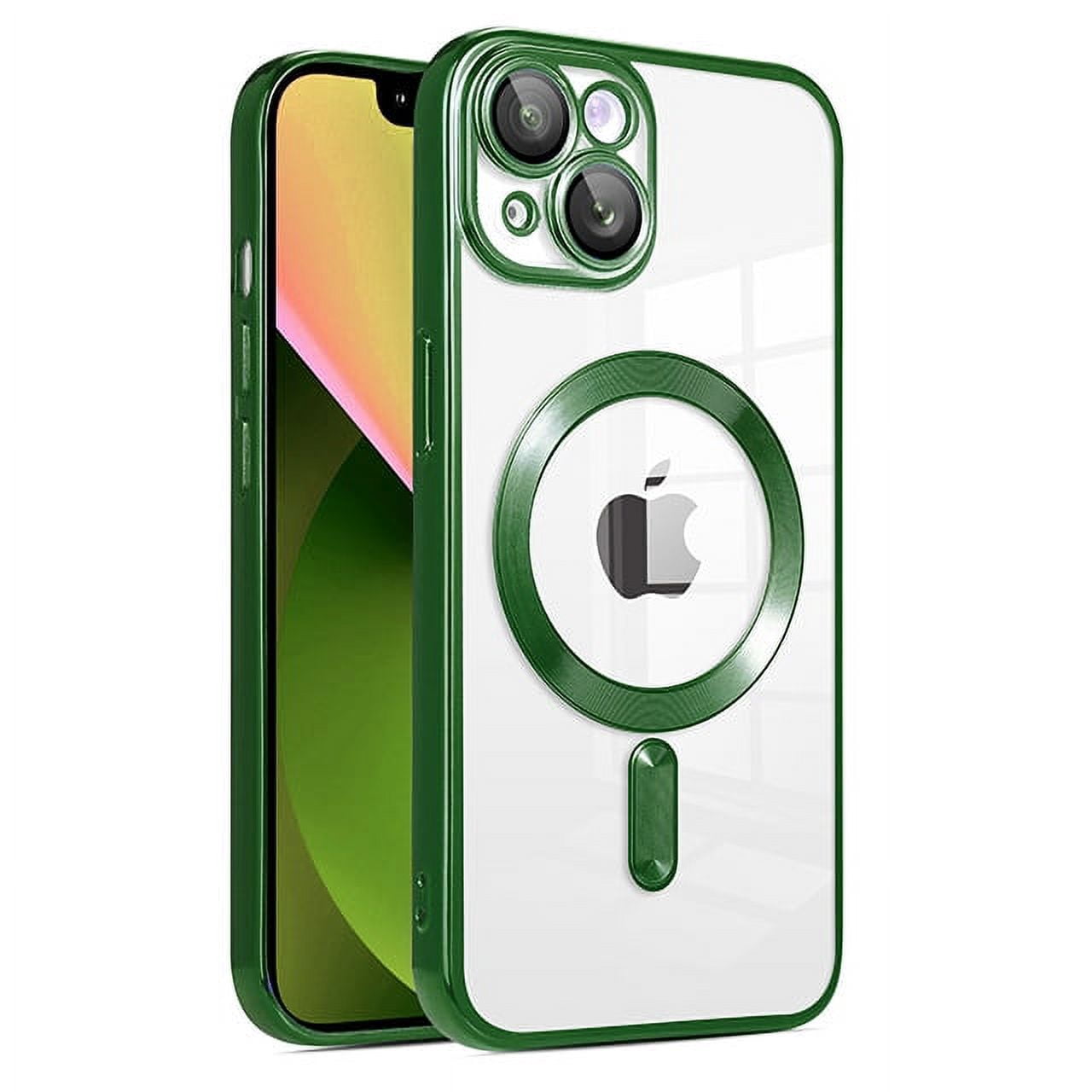 [PST] iPhone 15 / 14 Case, Hybrid TPU Back Cover with Magnetic Wireless ...