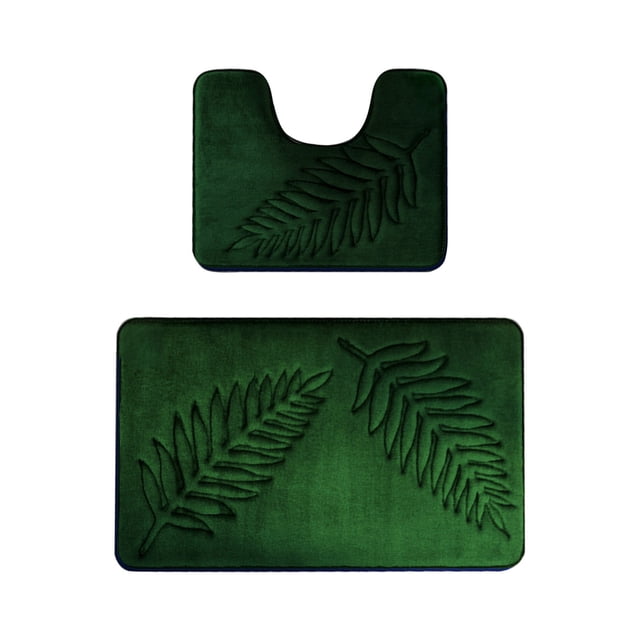 TACILIP Bath Mat, Leaf Floor Mat Bathroom Water-absorbent Non-slip ...