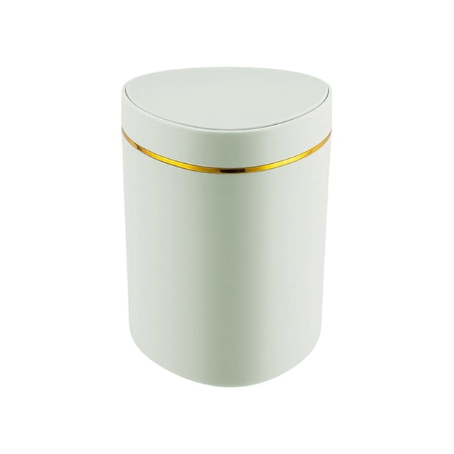 Kjfeif Mini Desktop Trash Can with Press Lid, Compact Small Garbage Bin ...