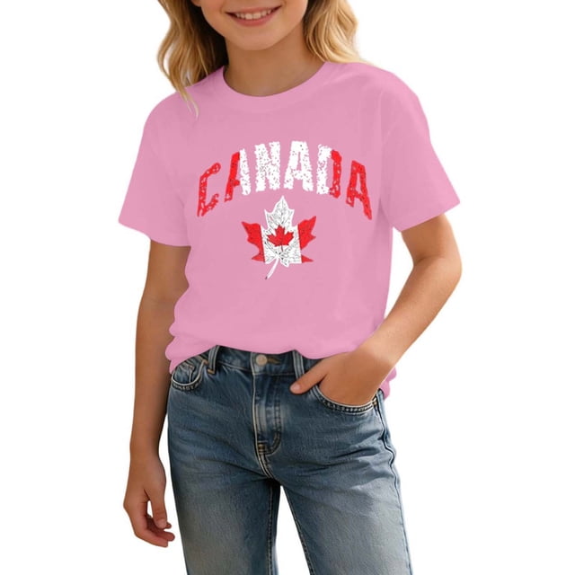 Boys Patriotic Canada T Shirt Canadian Flag Short Sleeve Tshirt Boys ...