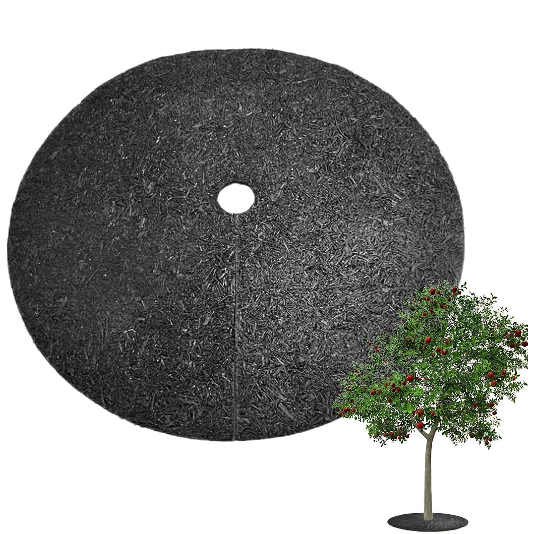 Tree Mulch Ring Cover Non Woven Plant Protector Mat for Outdoor Plant ...