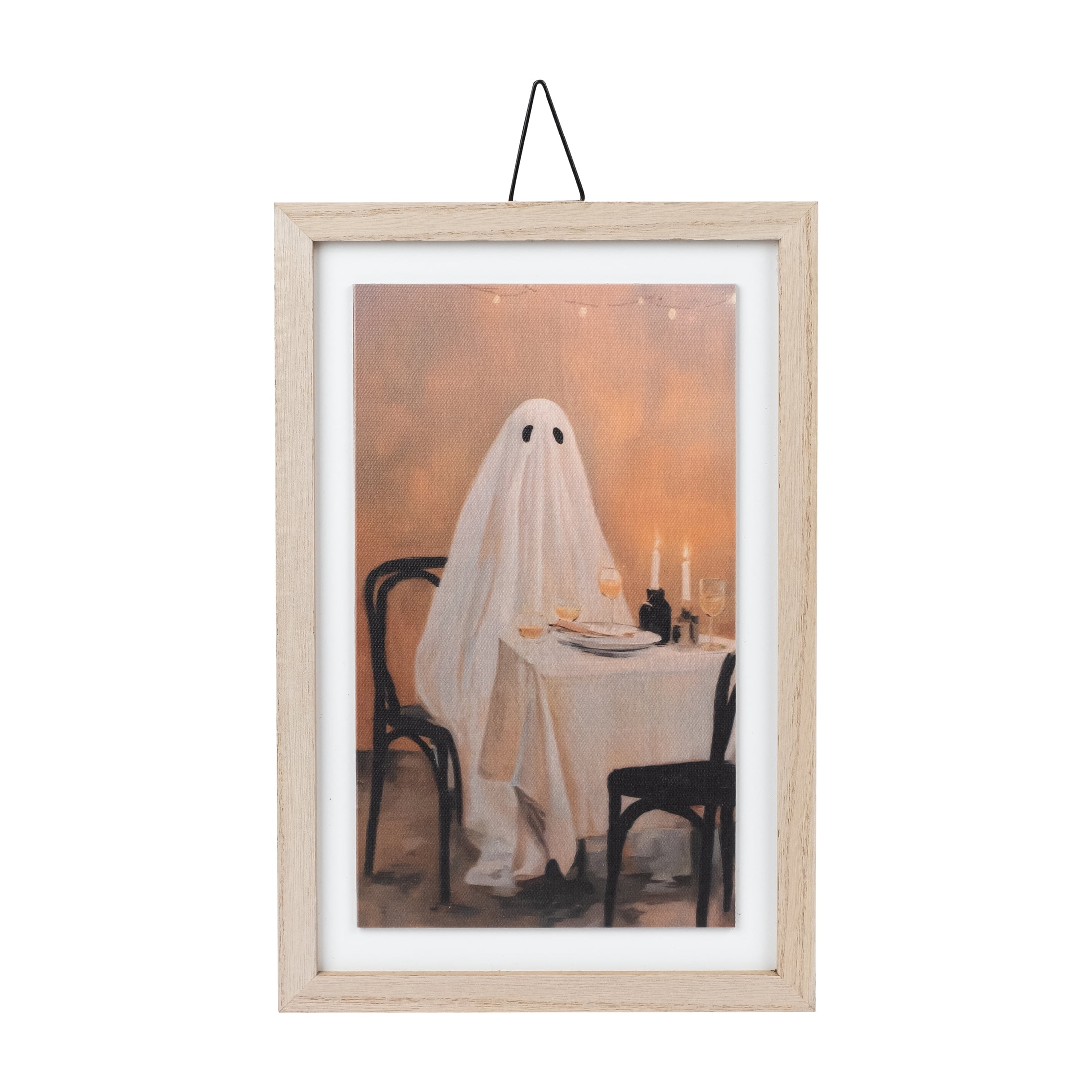 Halloween Ghost Wall Art Framed Seasonal Decoration by Way To Celebrate ...
