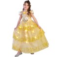 Girls Light Up Belle of Ball Size Large Child Halloween Female Costumes ...