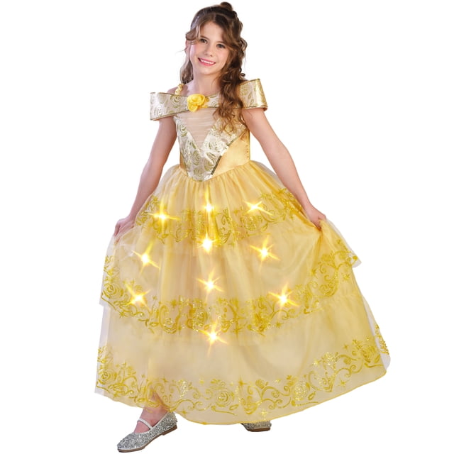 Girls Light Up Belle of Ball Size Large Child Halloween Female Costumes ...