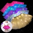 LED Glowing Girls Tutu Skirts with Neon Light Glow Princess Ballet ...