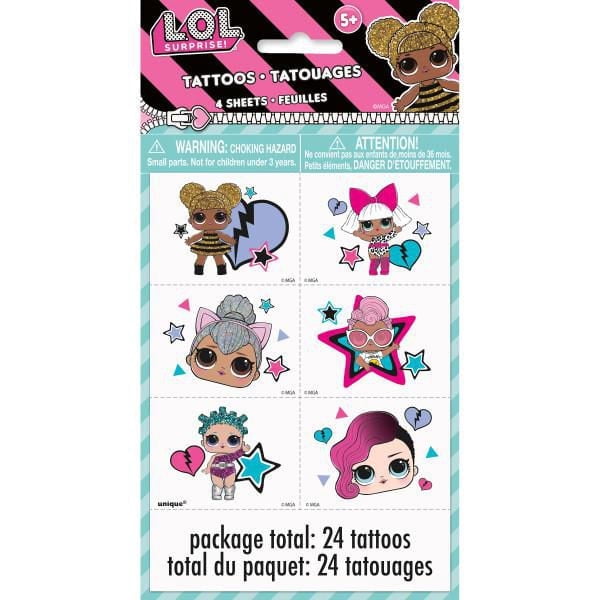 LOL Surprise Color Tattoo Sheets, 4ct - Walmart.ca
