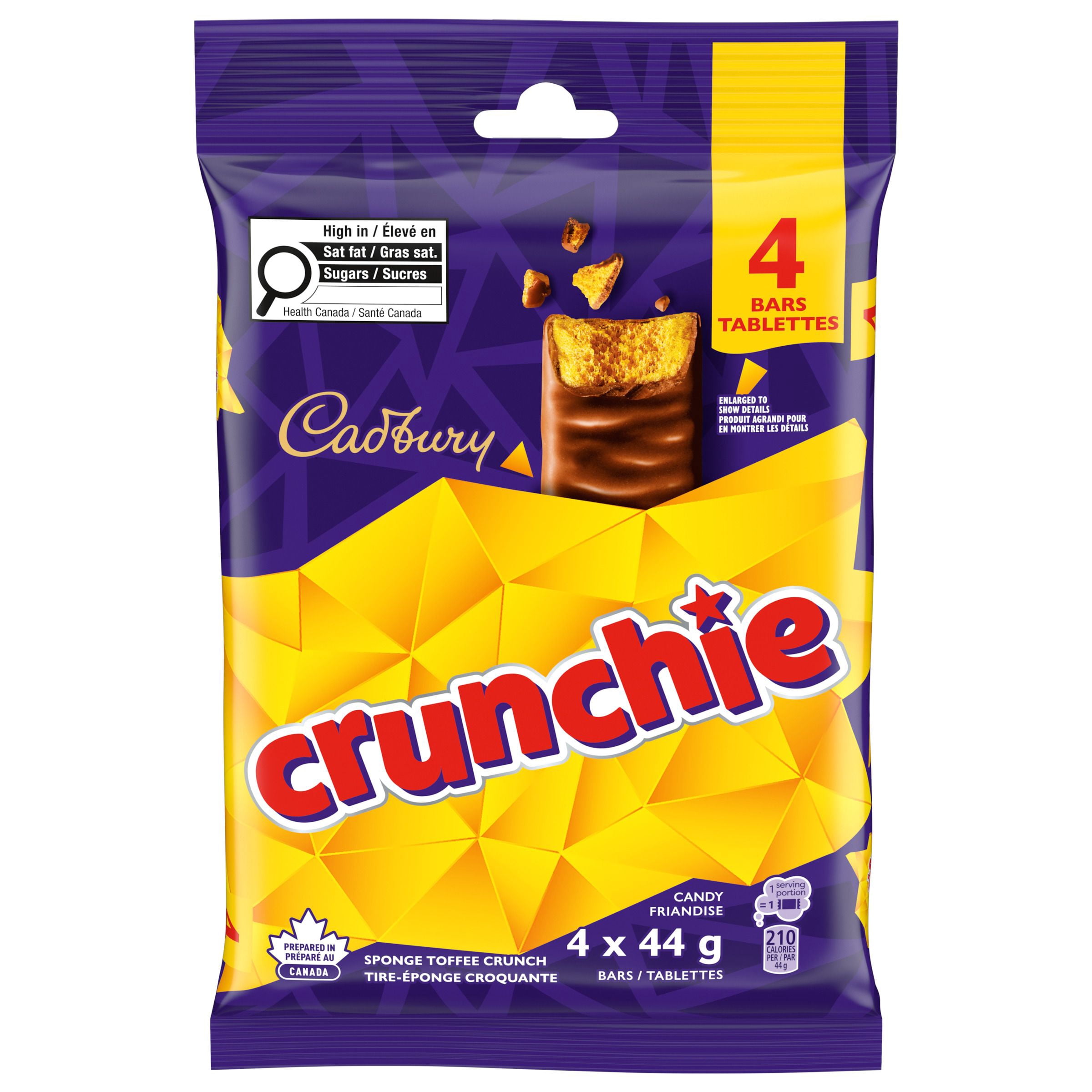 Cadbury Crunchie, Chocolatey Candy Bars, Multipack, Prepared in Canada ...