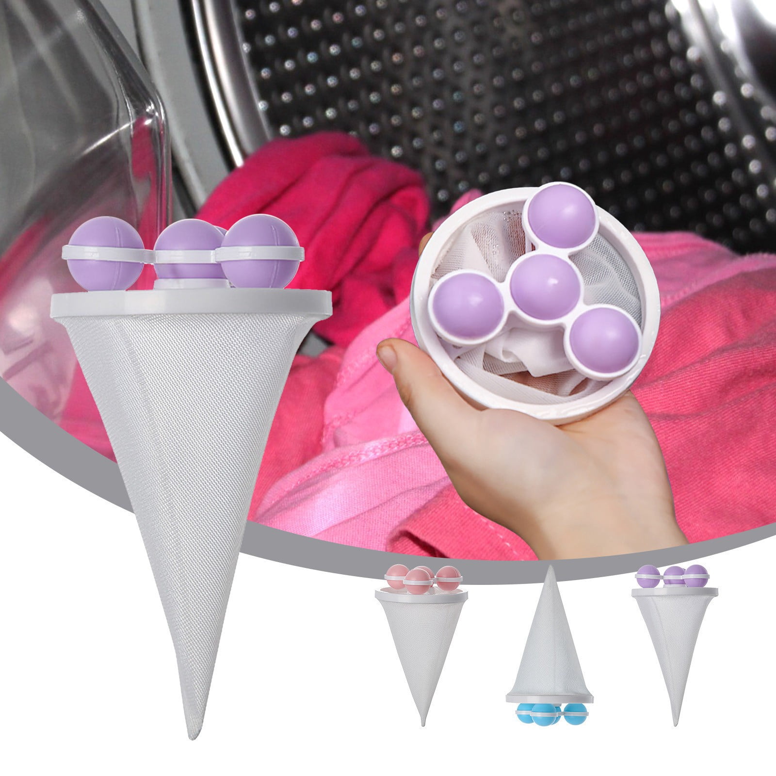 Pet Hair Remover for Laundry,Washing Machine Float Filter Bag Filter ...