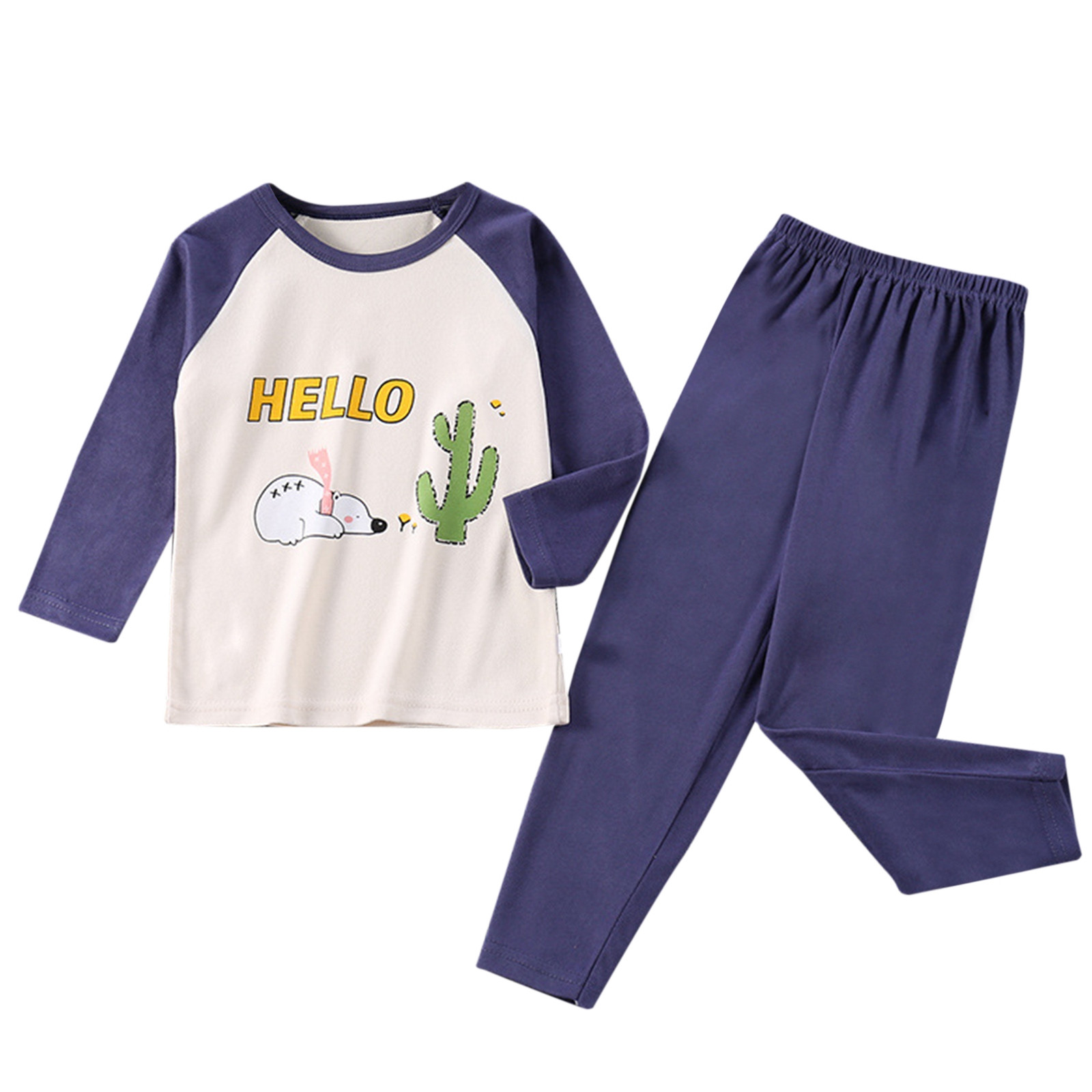 Gubotare Girls Pants Pajamas Toddler Boys Girls Thermal Underwear Long ...