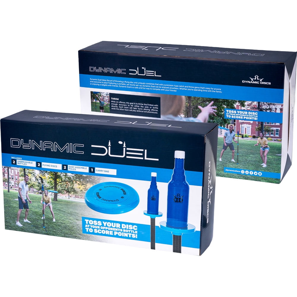 Dynamic Discs Dynamic Duel Outdoor Disc Toss Game Set with 2 Flying ...