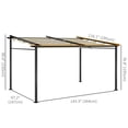 Outsunny Pergola en Métal 10 Pieds x 13 Pieds avec Toit à Auvent ...