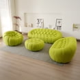 Sodrens 98.43" Bubble Couch,Modern Upholstered Mesh Fabric Lazy Floor ...