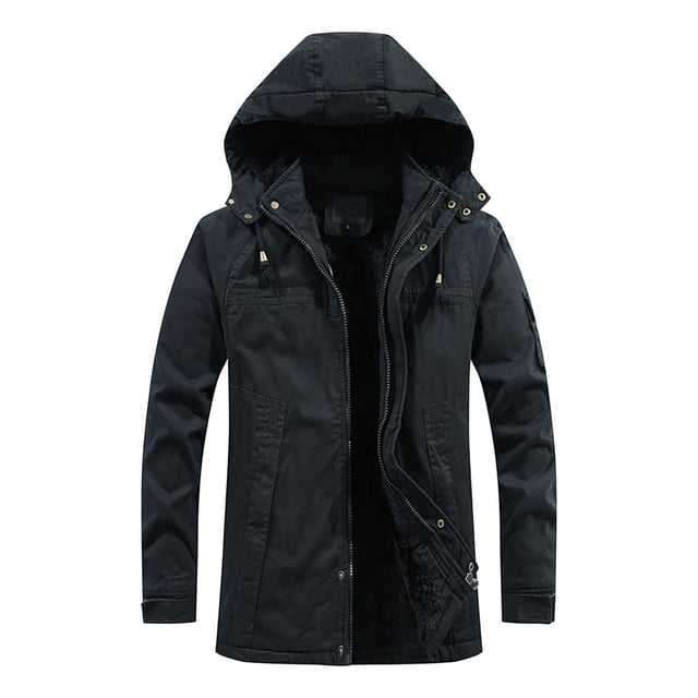 FYEGRE Men's Hooded Softshell Jacket Water-resistant Insulated ...
