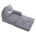 Kids Sofa,Cartoon Gray Dog Style Sofa Foldable Wide Handle Kids Sofa ...