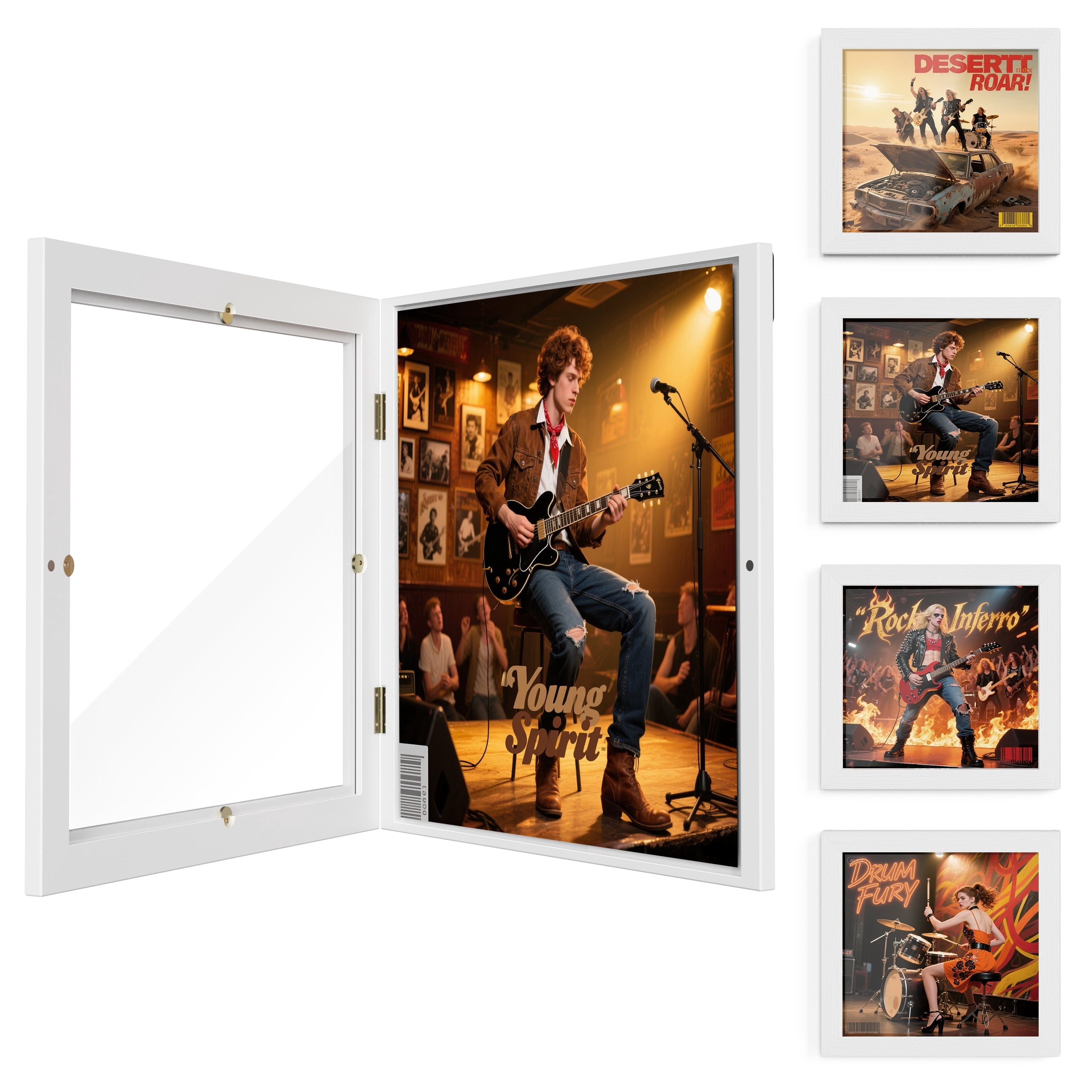 4 Pack Vinyl Record Frame for the Wall, Album Frames for 12x12 Inch LP ...
