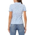 INSPIRE CHIC Women's Frilled Tops Bubble Sleeves Peter Pan Collar ...