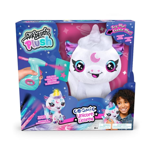 Air Brush Plush Cosmic Unicorn with Light up Horn for Kids - Walmart.ca