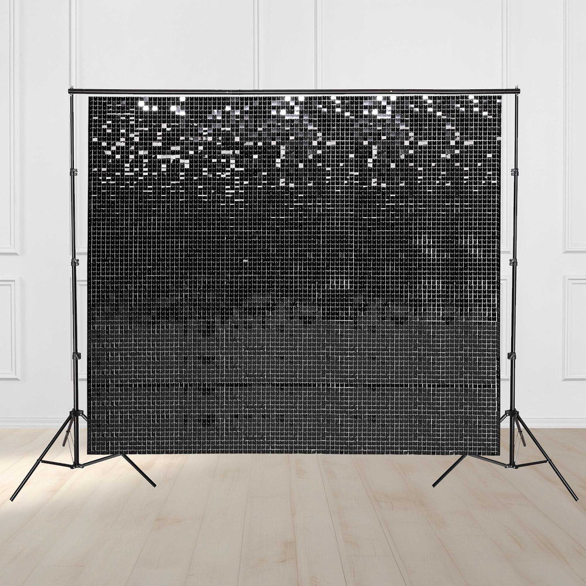 Instahibit 8.5x10 FT Shimmer Wall Backdrop with Stand 72 Pcs Panels ...