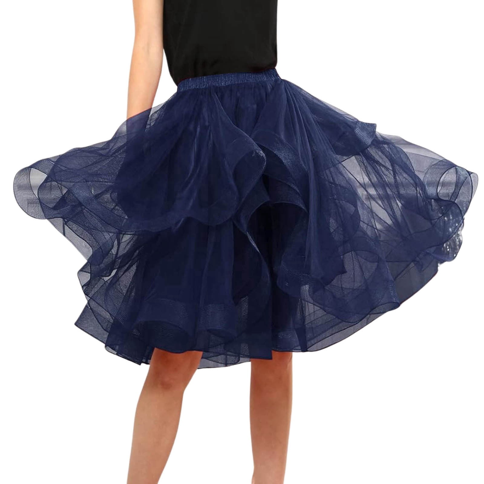 Asymmetrical High Waist Lace up Front Slit Skirt Skirts for Women Short ...