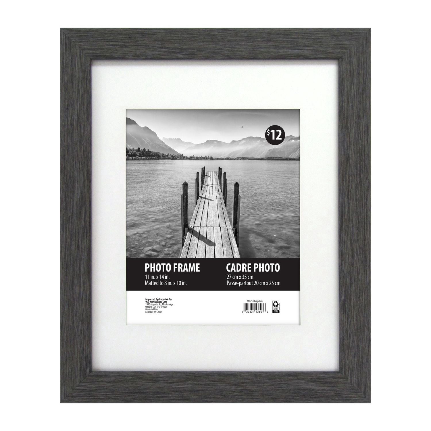Tinta 11" x 14" Matted to 8" x 10" Dark Grey Photo Frame - Walmart.ca