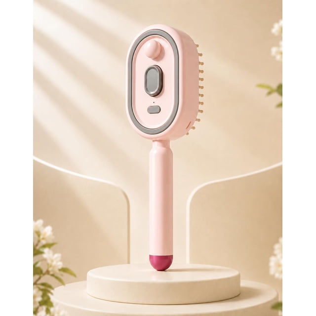 Electric Spray Air Cushion Massage Comb, Self-Cleaning Anti-Tangle Hair ...