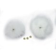 LOVE KNITTING Pom Pom 10 cm (4 in) White with Black Tip - 2pcs - Walmart.ca