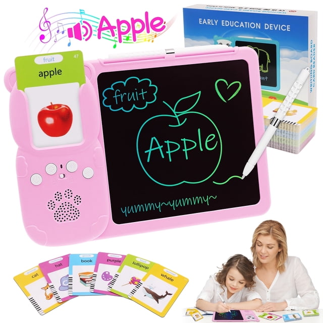 Magotan Toddler Toys Drawing Tablet with Talking Flash Card, Drop ...