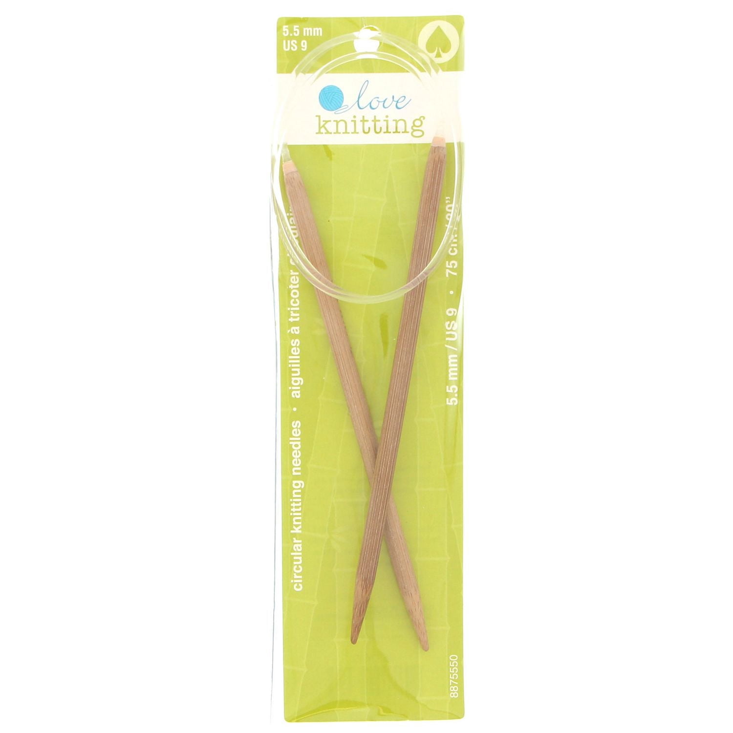 LOVE KNITTING 76 cm (30 in) Bamboo Circular Knitting Needles, 75 cm (29 ...