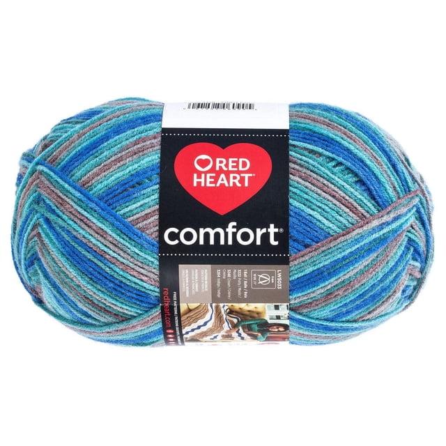 Red Heart® Comfort® Yarn, Prints, Acrylic #4 Medium, 12oz/340g, 649 ...