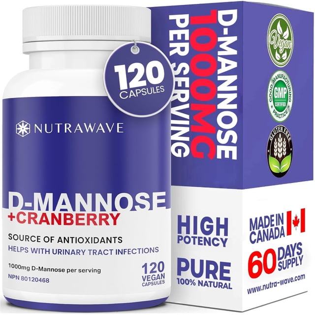Nutrawave D-Mannose with Cranberry 1000 mg – Urinary Tract & Bladder ...